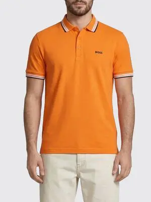BOSS Basic Cotton Polo Shirt Orange