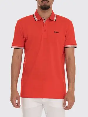 BOSS Basic Cotton Polo Shirt Red