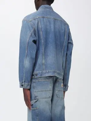 Carhartt Work In Progress Helston Abstract Print Denim Jacket - Blue