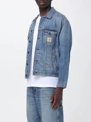 Carhartt Work In Progress Helston Abstract Print Denim Jacket - Blue