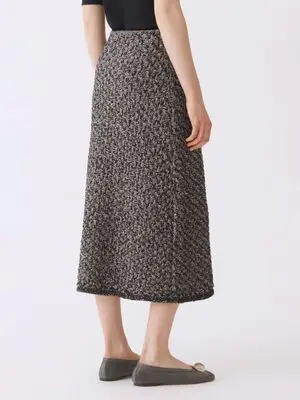 Fabiana Filippi Textured Midi Pencil Skirt - Blue