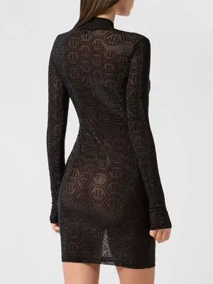Philipp Plein Long Sleeve Mini Dress