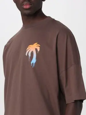 Palm Angels Cotton Crewneck T-shirt With Logo