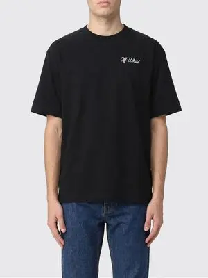Off-White Crew-neck T-shirt In Cotton With Logo - Black