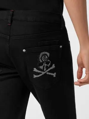 Philipp Plein Slim Fit Denim Jeans - Black