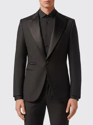 Philipp Plein Single-breasted Wool Blend Blazer - Black