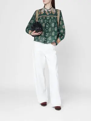 Farm Rio Printed Cotton Ayla Shirt