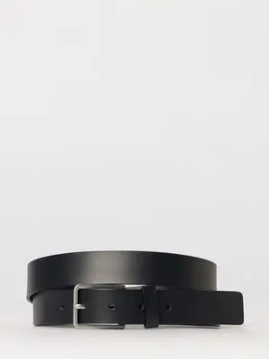 Hugo Leather Belt With Metal Buckle - Blue