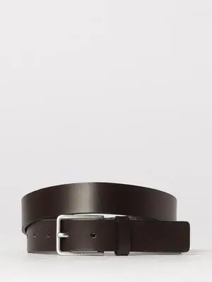 Hugo Leather Belt With Metal Buckle - Brown