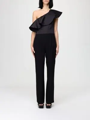 Karl Lagerfeld One-shoulder Ruffled Jumpsuit - Black