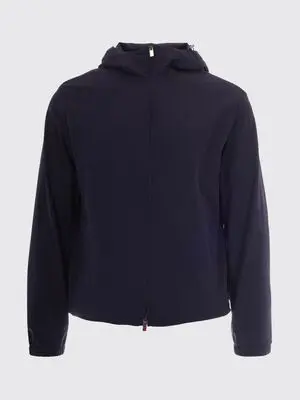 Paul & Shark Hooded Windbreaker Jacket In Technical Fabric