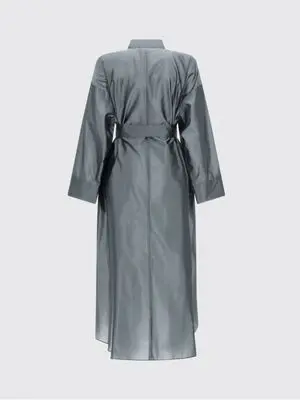 Max Mara Silk Blend Satin Chemisier Dress - Blue
