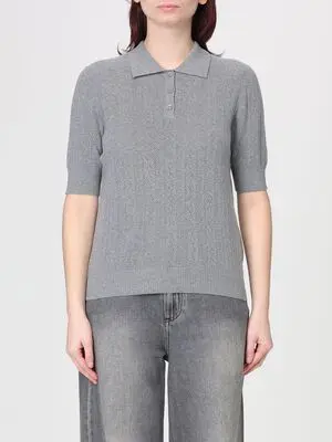 LISA YANG Textured Knit Polo Shirt