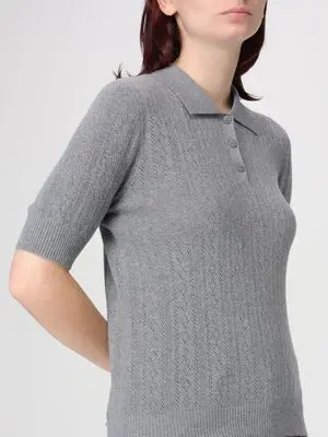 LISA YANG Textured Knit Polo Shirt