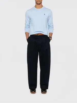 Polo Ralph Lauren Basic Crewneck Sweater With Mini Logo - Blue