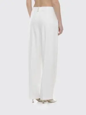 Fabiana Filippi Wide-leg Trousers In Stretch Viscose Blend - White
