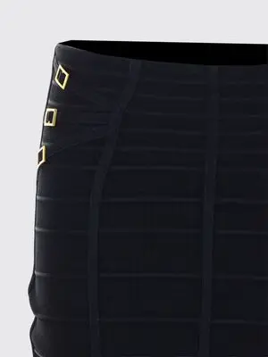 Elisabetta Franchi Midi Pencil Skirt In Stretch Jersey - Black