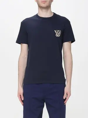 Valentino Garavani Cotton T-shirt With Monogram - Blue