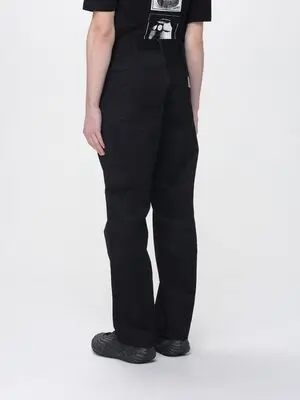 Carhartt Work In Progress Wide-leg Cotton-blend Pants With Rear Logo - Black