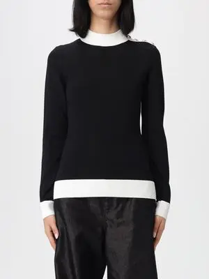 Karl Lagerfeld Jumper With Button Detail - Black