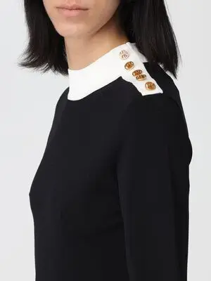 Karl Lagerfeld Jumper With Button Detail - Black