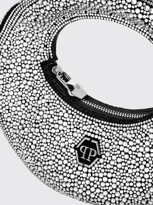 Philipp Plein Suede Bag With Rhinestones