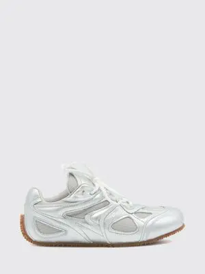Axel Arigato Slow Runner Low Top Laminated Leather And Mesh Sneakers - Silver