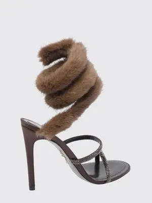 Rene Caovilla Lindsey Crystal Embellished Satin Sandals