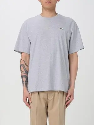 Lacoste Cotton T-shirt With Logo - Grey