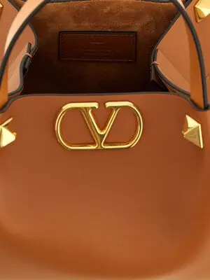 Valentino Garavani Vlogo Signature Leather Bag - Brown