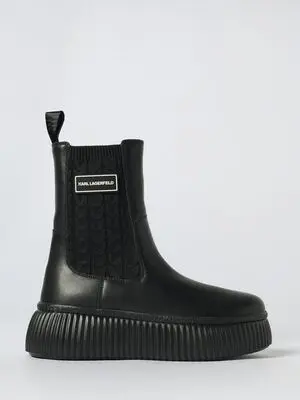 Karl Lagerfeld Leather Chelsea Boots - Black