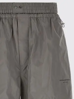 Alexander Wang High-waisted Wide-leg Jogging Pants In Technical Fabric
