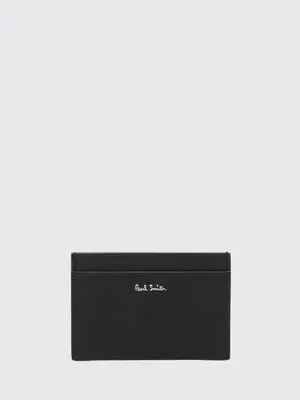 Paul Smith Flat Leather Card Holder With Graphic Print And Four Slots