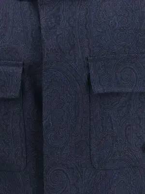Etro Wool Overshirt With Paisley Motif