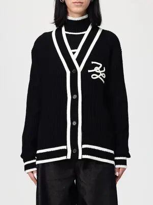 Karl Lagerfeld Cardigan With Ribbed Detailing And Embroidered Logo