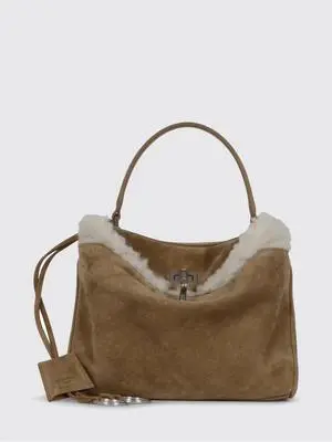 Balenciaga Rodeo Mini Shearling Handbag With Removable Shoulder Strap - Hazel