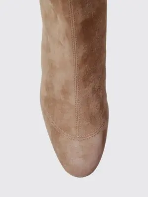 FRANCESCO RUSSO Leather Ankle Boots - Beige