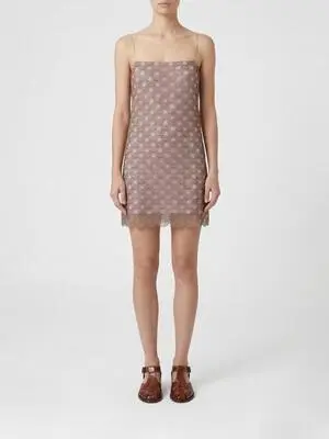 ROTATE BY BIRGER CHRISTENSEN Mini Dress With Embroidered Sequins - Beige