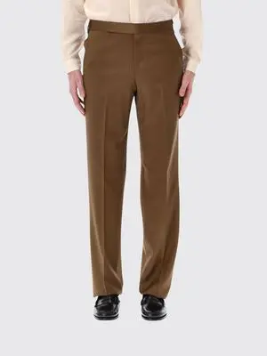 LARDINI Gabardine Tailored Trousers - Mud