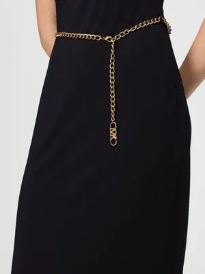 Michael Kors Sleeveless Chain Belted Dress