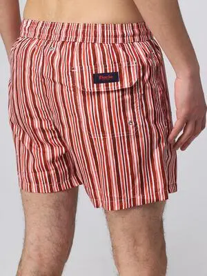 BAGNI FIORIO Striped Swim Trunks - Red