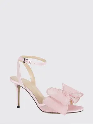 MACH&MACH Embroidered Lace And Satin High Stiletto Heel Sandals