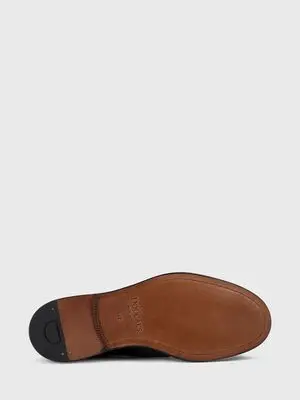 DOUCAL'S Woven Calfskin Leather Loafers - Black