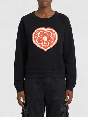 Kenzo Cotton Crewneck Sweatshirt With Logo - Black