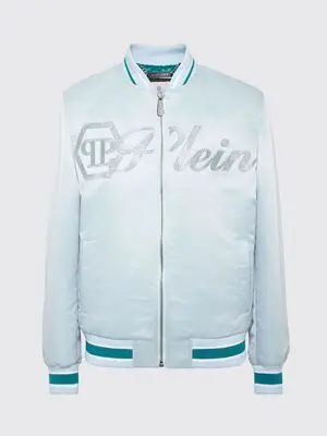 Philipp Plein Satin Bomber With Rhinestone Logo