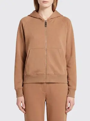 Max Mara Hooded Cotton Zip-up Sweatshirt - Camel