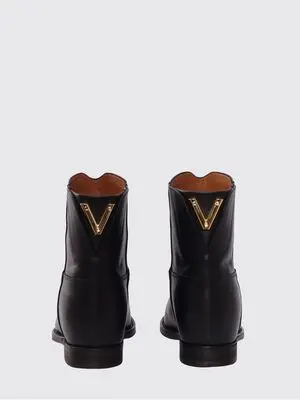 VIA ROMA 15 Leather Wedge Ankle Boot