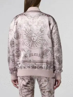 Philipp Plein Satin Bomber Jacket With Butterfly Print