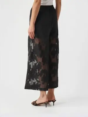MEIMEIJ Cropped Trousers In Lace