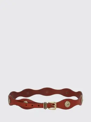 Etro Wave Leather Belt With Studs
